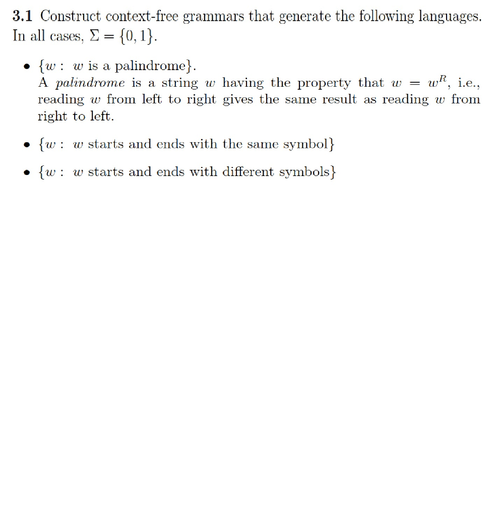 Solved Construct context-free grammars that generate the | Chegg.com