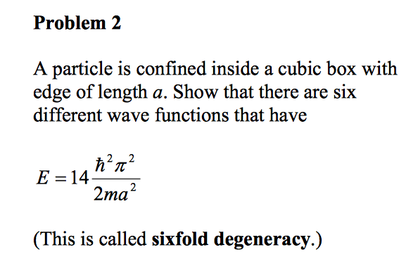 Solved Problem 2 A particle is confined inside a cubic box | Chegg.com