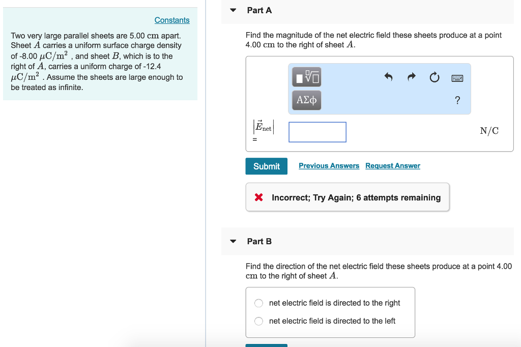 Solved Part A Constants Find the magnitude of the net | Chegg.com