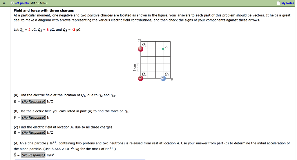 Solved At a particular moment, one negative and two positive | Chegg.com