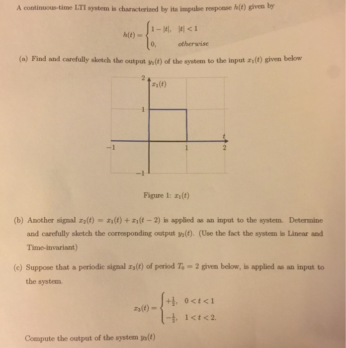 Solved A continuous-time LTI system is characterized by its | Chegg.com