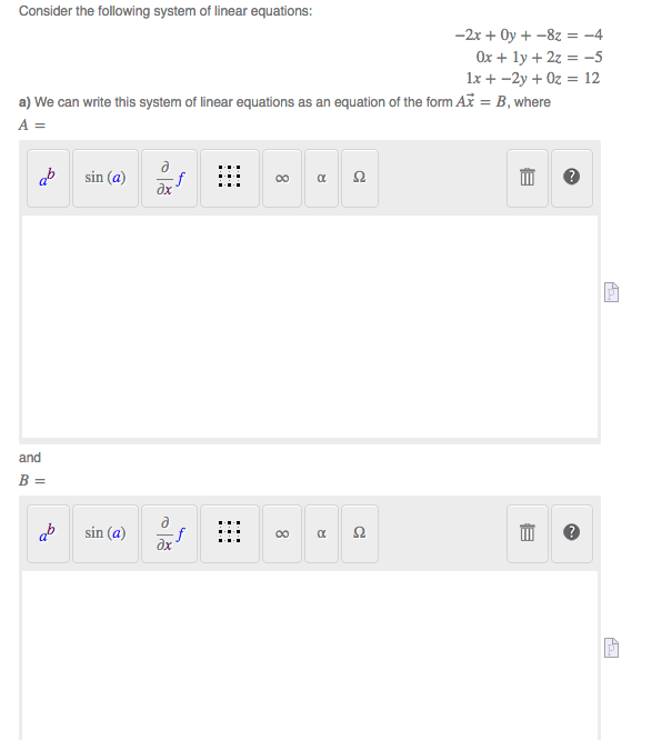 Solved Consider the following system of linear equations | Chegg.com