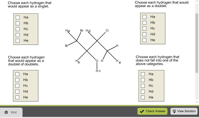 Solved Predict the splitting pattern for the labeled | Chegg.com