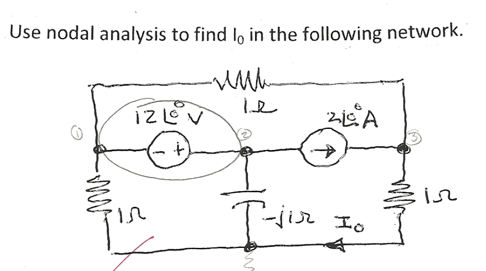Solved Use Nodal Analysis To Find I0 In The Following 