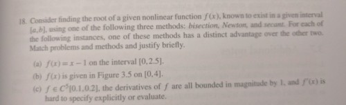 Solved Consider finding the root of a given nonlinear | Chegg.com