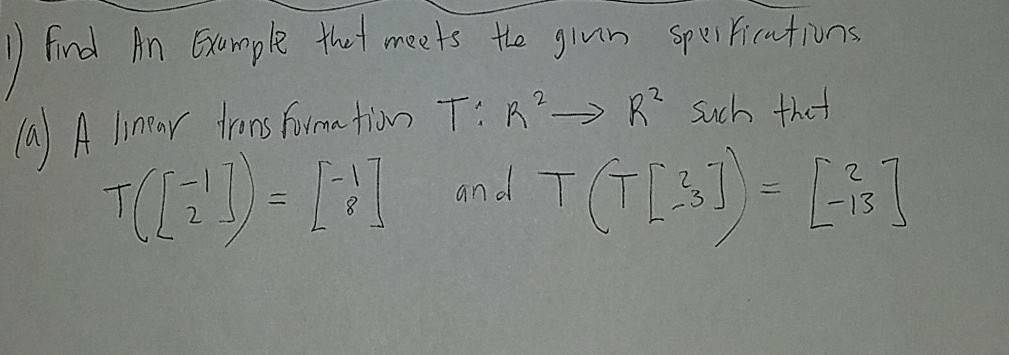 Solved Find An Example that meets the given specifications | Chegg.com
