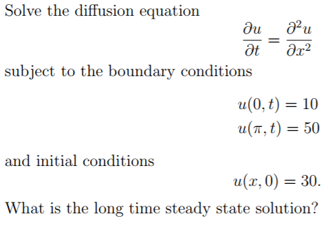 Solved Solve the diffusion equation subject to the boundary | Chegg.com