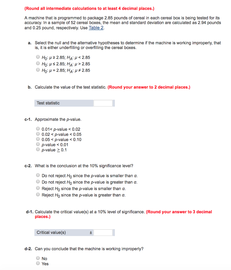 Solved (Round all intermediate calculations to at least 4 | Chegg.com