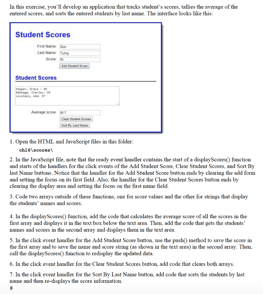Solved In this exercise, you'll develop an application that | Chegg.com