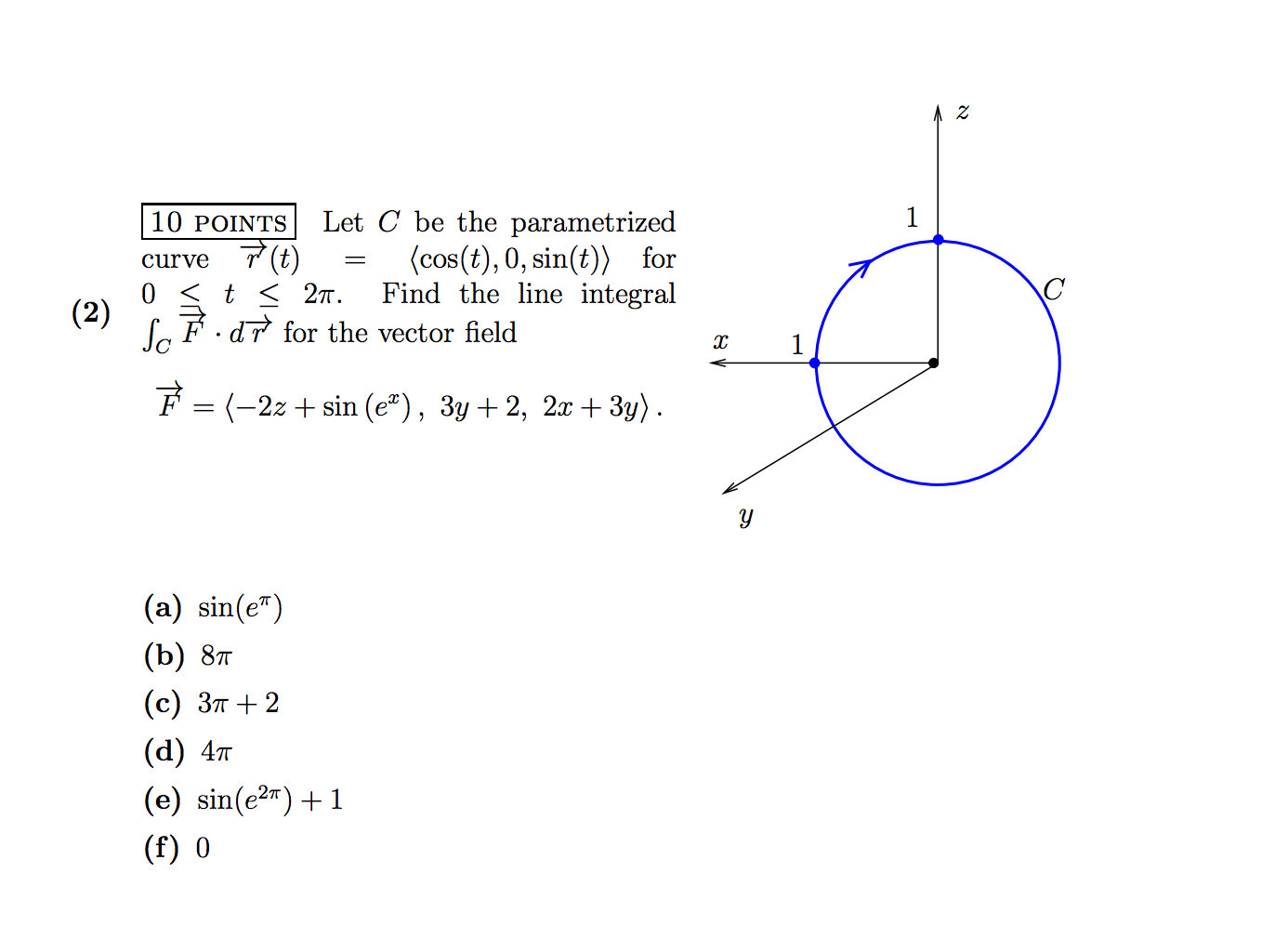 Solved Let C Be The Parameterized Curve R T Cos T 0
