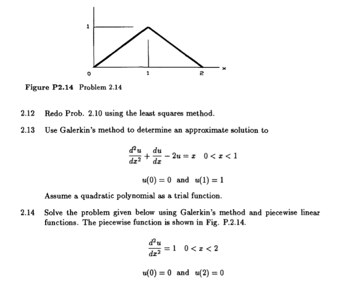 Solved Solve the problem given below using Galerkin's method | Chegg.com