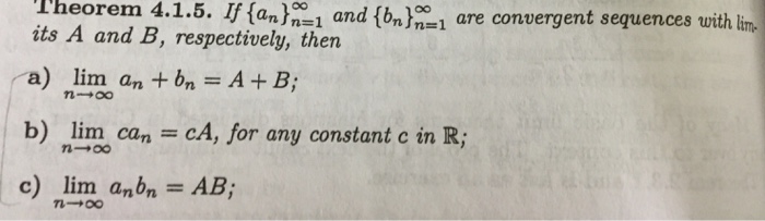 Solved If {a_n} and {b_n} are convergent sequences with lim | Chegg.com