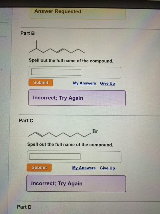 Solved Answer Requested Part B Spell out the full name of | Chegg.com