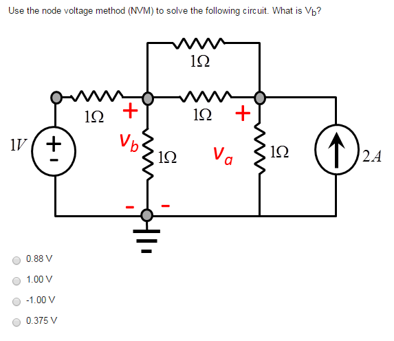 Solved Use the node voltage method (NVM) to solve the | Chegg.com