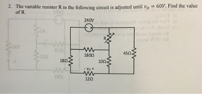 Solved The variable resistor R in the following circuit is | Chegg.com