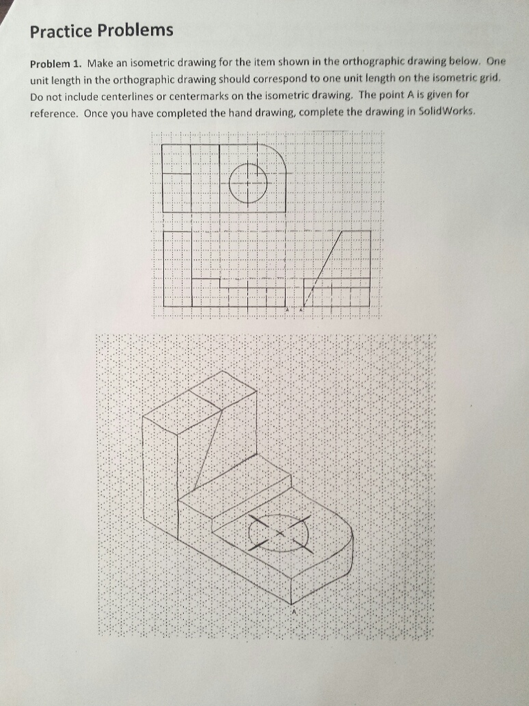 Orthographic Projections Solved Problem 3 In Marathi
