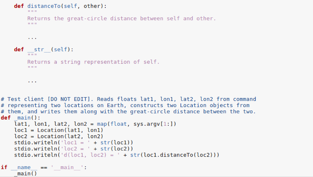 Solved Problem 1. (Geo Location) Define a data type Location | Chegg.com
