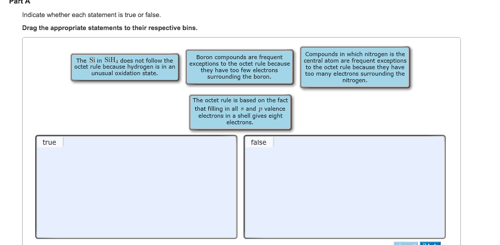 Solved Indicate whether each statement is true or false. | Chegg.com