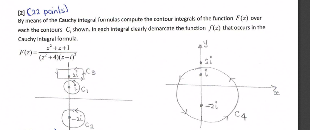 Solved [2] 22 Points By Means Of The Cauchy Integral