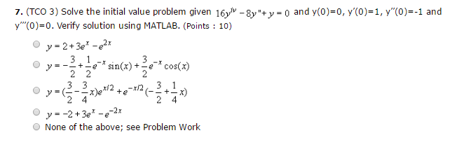 Solved Solve the initial value problem given 16y^iv - 8y'' + | Chegg.com