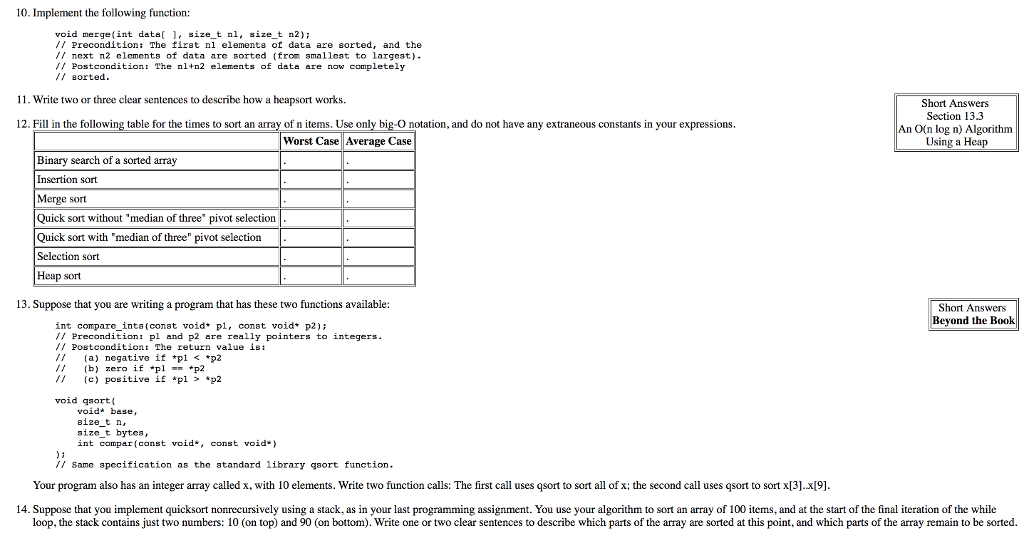 Solved 10. Implement the following function: void merge(int | Chegg.com Solved 10. Implement the following function: void merge(int | Chegg.com