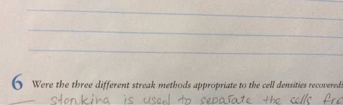 Solved Were the three different streak methods appropriate | Chegg.com