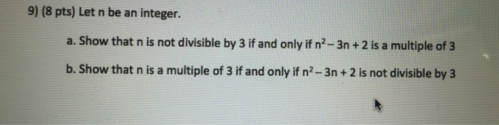 Solved Let n be an integer. a. Show that n is not divisible | Chegg.com