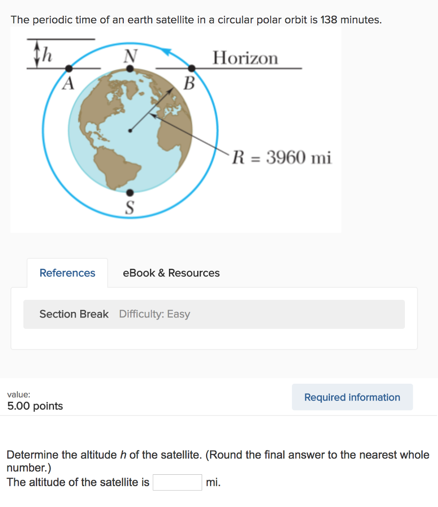 Solved The periodic time of an earth satellite In a circular | Chegg.com