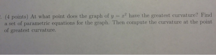 Solved At what point does the graph of y = x^2 have the | Chegg.com
