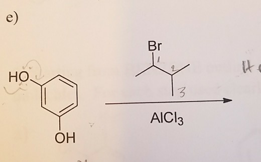 Solved e) ろ AICI3 OH | Chegg.com