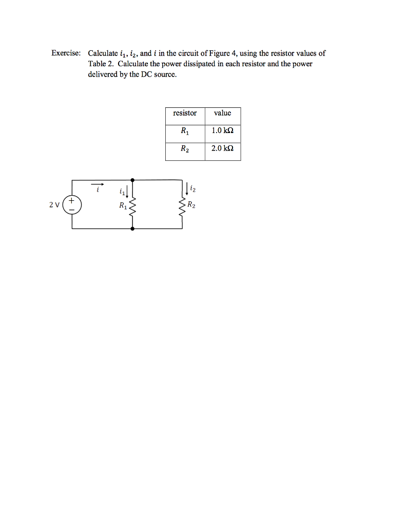 Solved Exercise: Calculate i_1, i_2, and i in the circuit of | Chegg.com