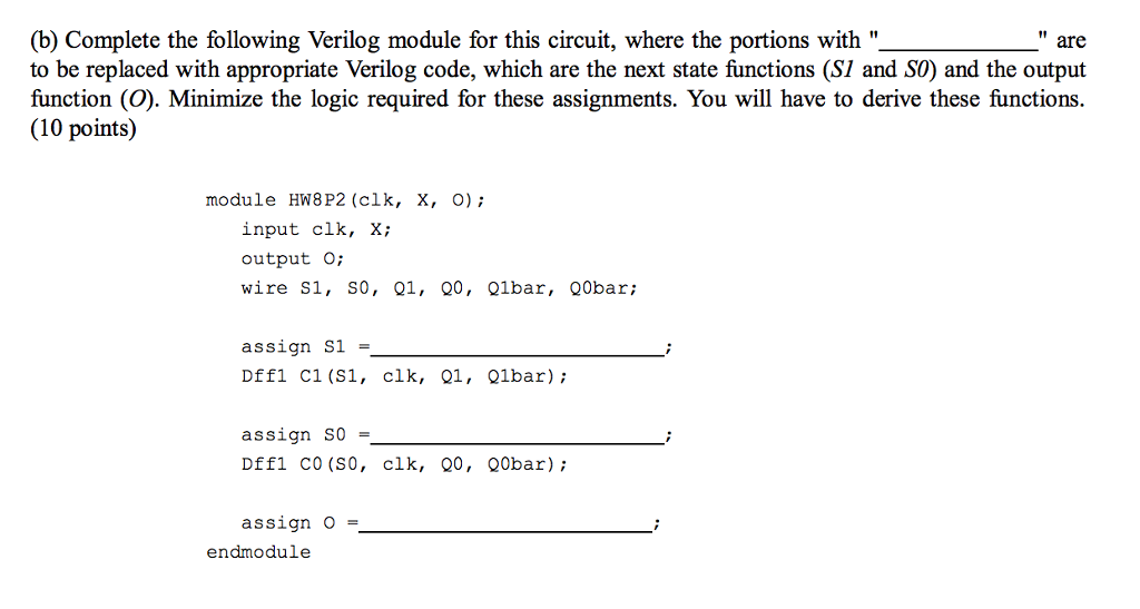 Solved Design a circuit that has two inputs, clk and X, and | Chegg.com