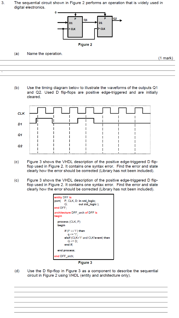 Solved The sequential circuit shown in Figure 2 performs an | Chegg.com
