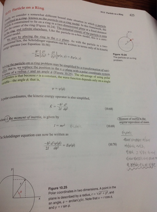 Solved this is about particle on a ring problem (quantum | Chegg.com