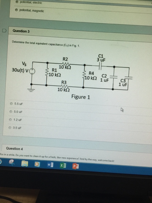 Solved Determine the total equivalent capacitance (CT) in | Chegg.com
