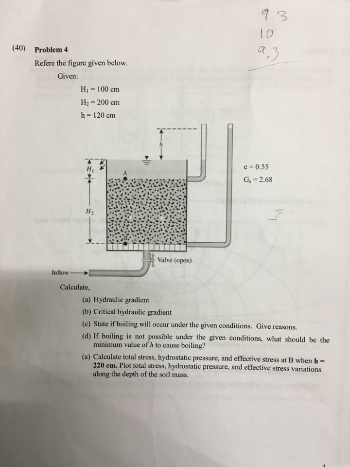 Solved Refere the figure given below. Given: H1 = 100 cm H2 | Chegg.com