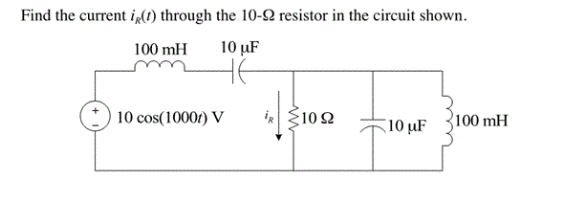 Solved Find the current iR(1) through the 10-2 resistor in | Chegg.com