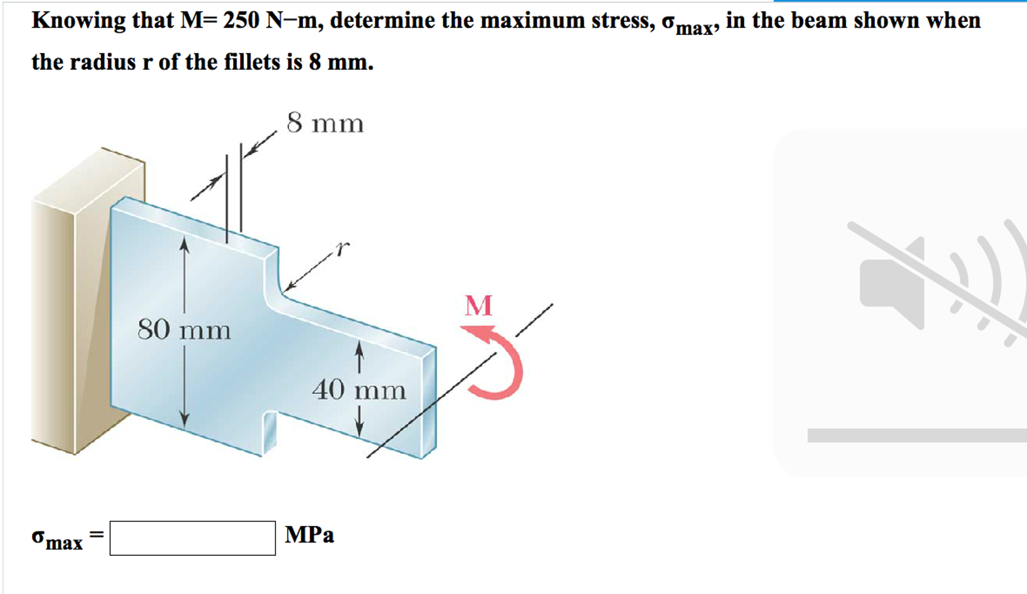 Solved Knowing that M = 250 N-m, determine the maximum | Chegg.com