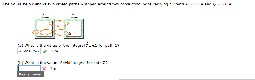 Solved The figure below shows two closed paths wrapped | Chegg.com