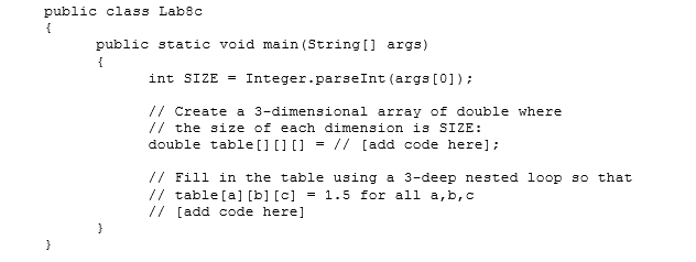 Solved public class Lab8c public static void main (String[] | Chegg.com