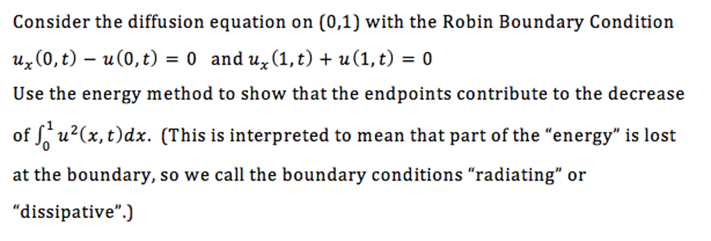 Solved Consider the diffusion equation on (0, 1) with the | Chegg.com