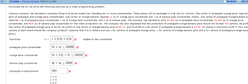 Solved Formulate but do not solve the following exercise as | Chegg.com