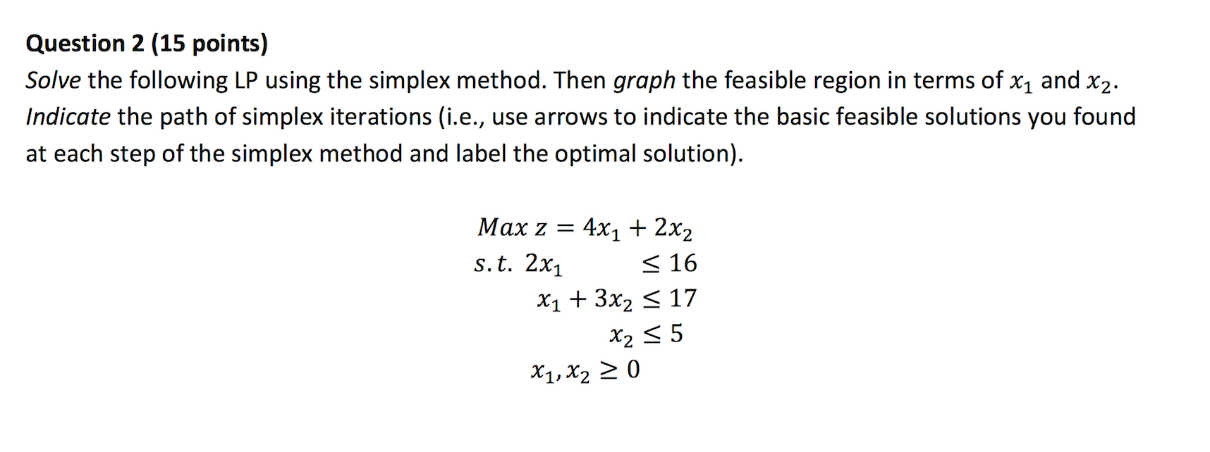 Solved Solve the following LP using the simplex method. Then | Chegg.com