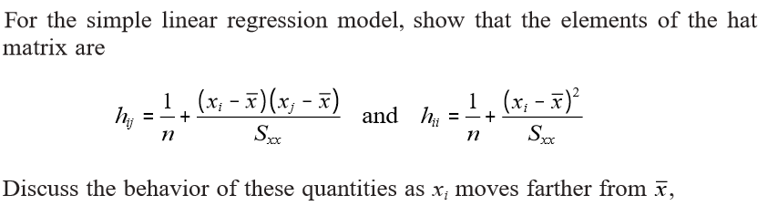For the simple linear regression model, show that the | Chegg.com