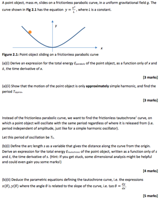 Solved A point object, mass m, slides on a frictionless | Chegg.com