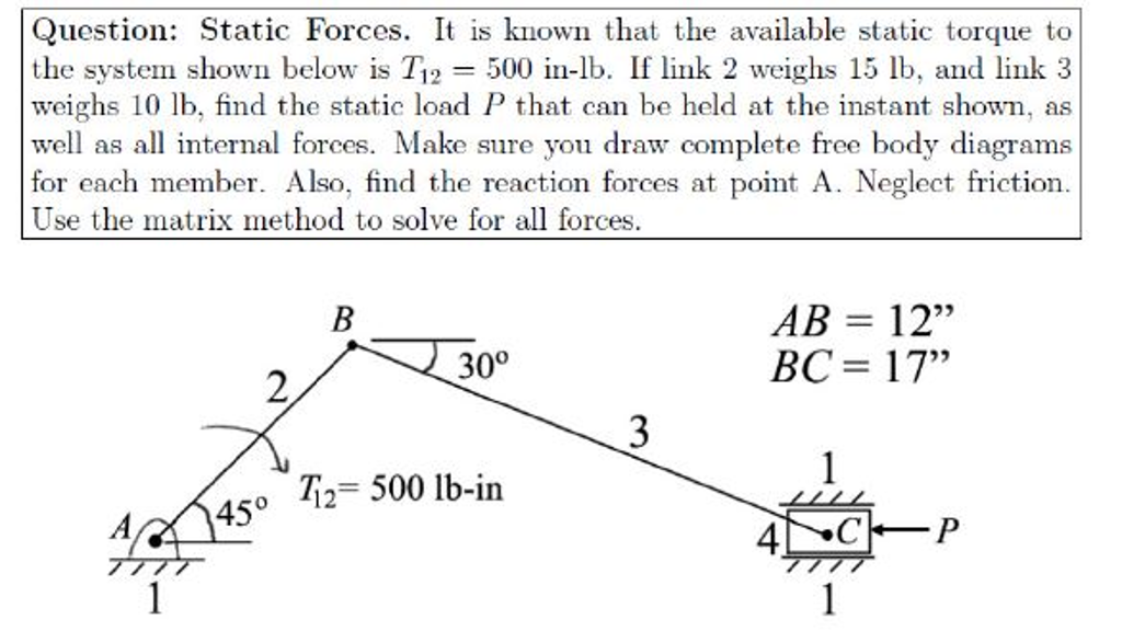 It is known that the available static torque to the | Chegg.com