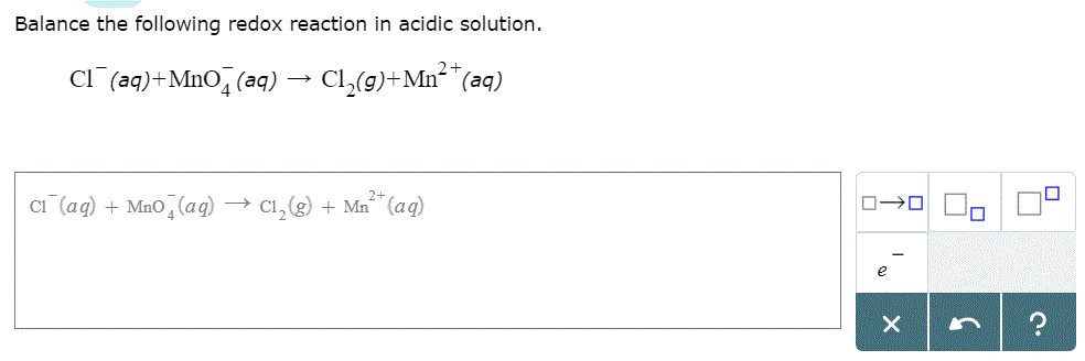 Solved Balance the following redox reaction in acidic | Chegg.com