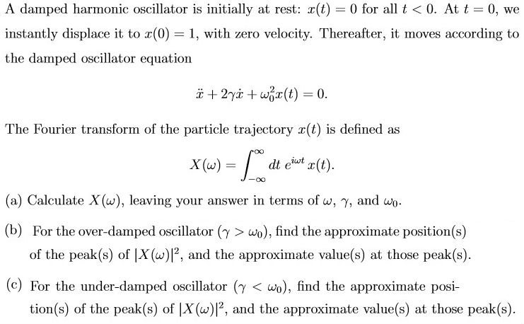 Solved harmonic oscillator;fourier series: Pls provide full | Chegg.com
