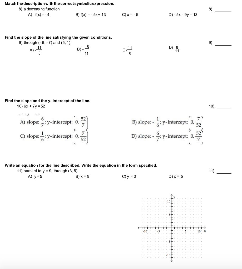 Solved Match the description with the correct symbolic | Chegg.com