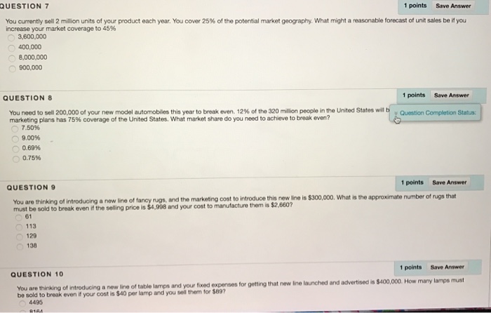 Solved You currently sell 2 million units of your product | Chegg.com